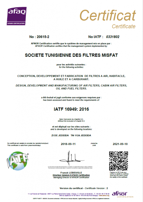 The group | Misfat Filtration
