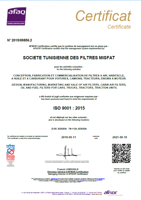 Le Groupe | Misfat Filtration